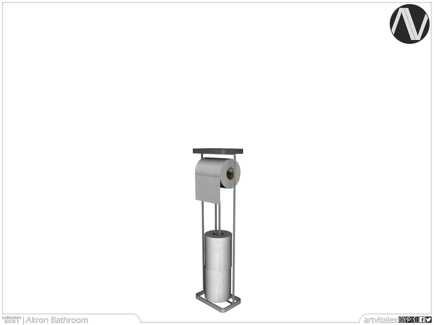 The Sims Resource - Akron Toilet Paper Holder Stand