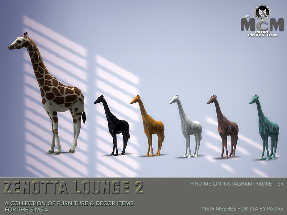 The Sims Resource - Zenotta Lounge Ornament - Giraffe