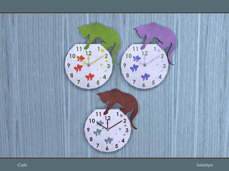 soloriya's Cats. Wall Clock, v1