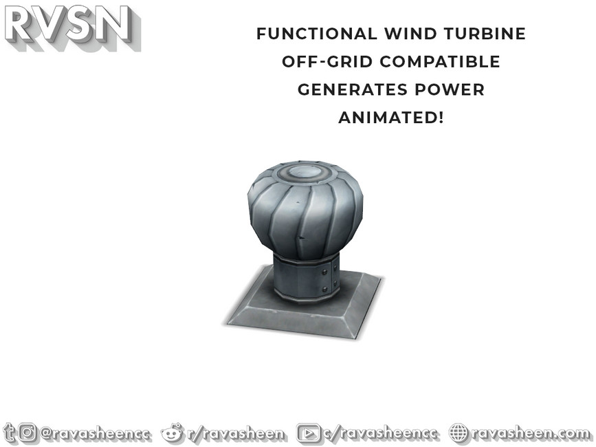 The Sims Resource - Roof Vent Wind Turbine