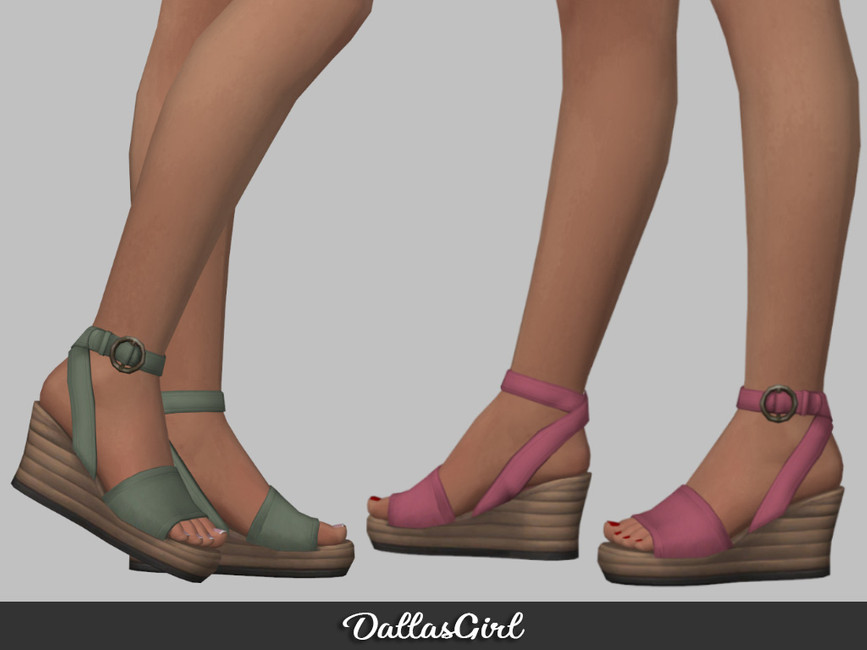 The Sims Resource - Island Wedge Sandals