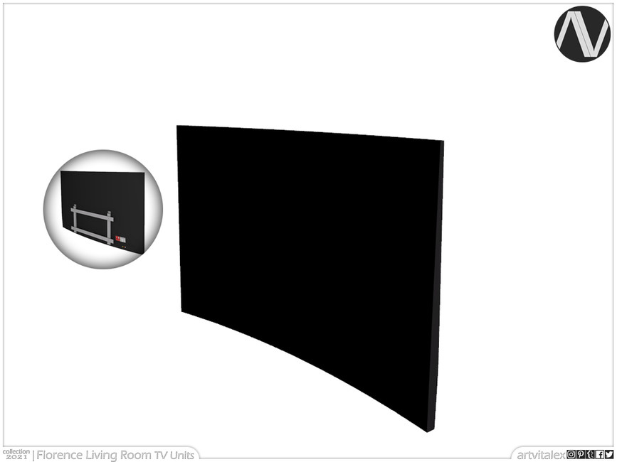 The Sims Resource - Florence Wall Television