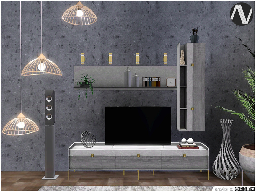 The Sims Resource - Florence Living Room TV Units