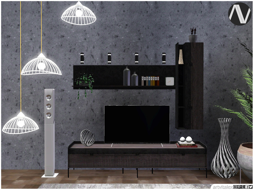 The Sims Resource - Florence Living Room TV Units