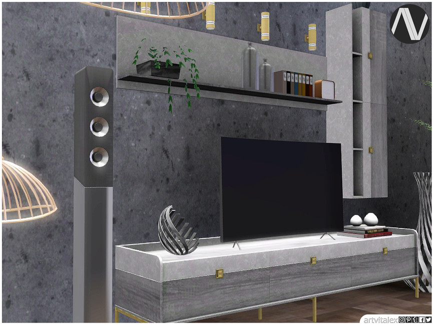 The Sims Resource - Florence Living Room TV Units