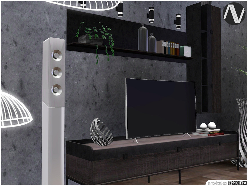 The Sims Resource - Florence Living Room TV Units