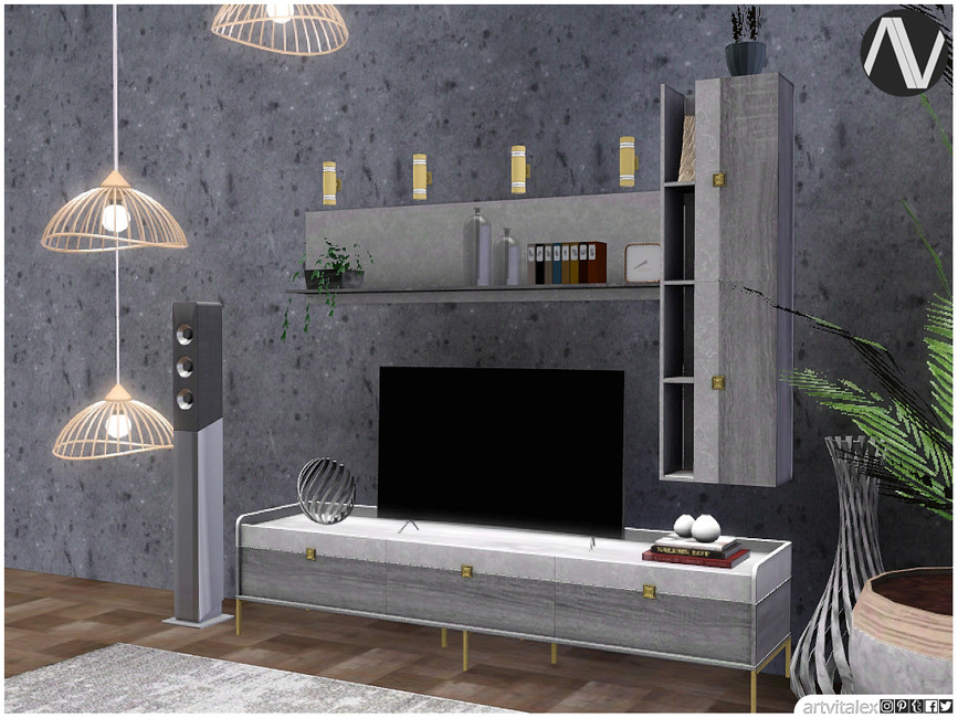 The Sims Resource - Florence Living Room TV Units