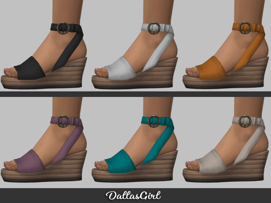 The Sims Resource - Island Wedge Sandals