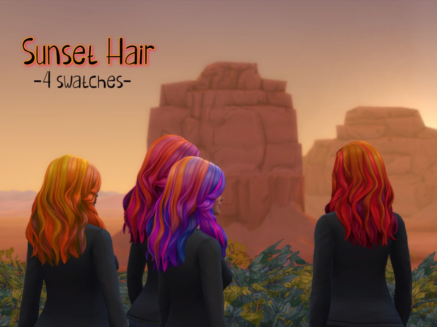 The Sims Resource - Sunset Hair