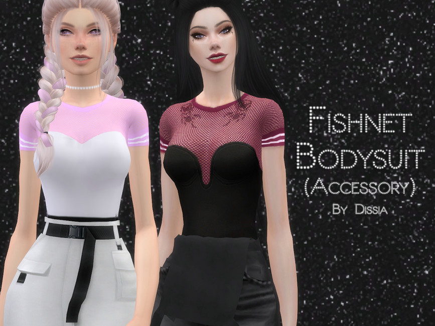 The Sims Resource - Fishnet Bodysuit (Accessory)