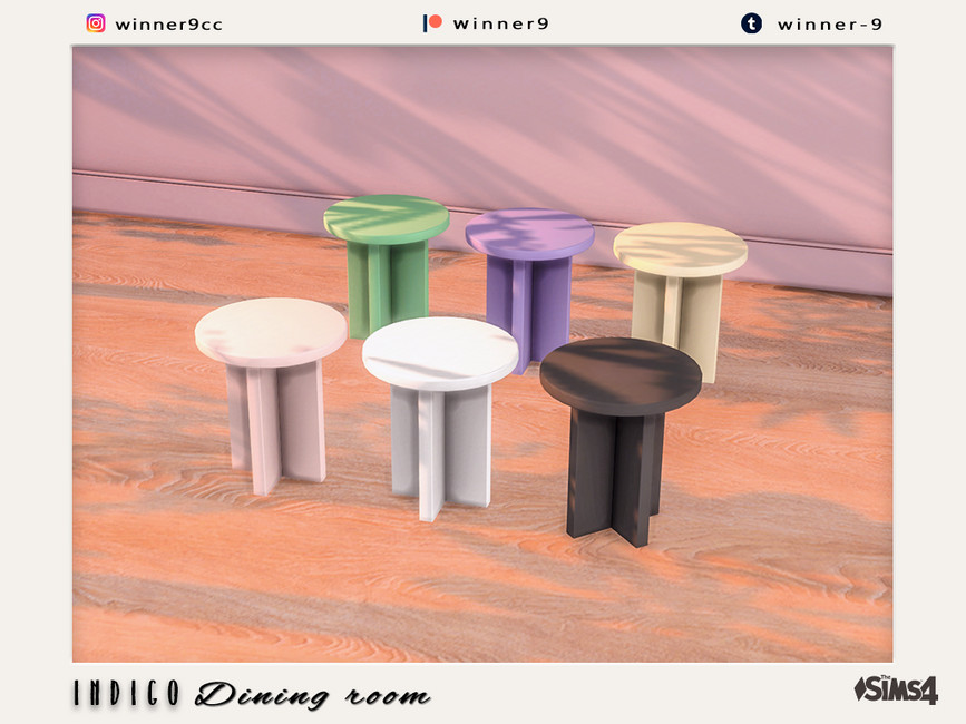 The Sims Resource - Indigo Dining stool