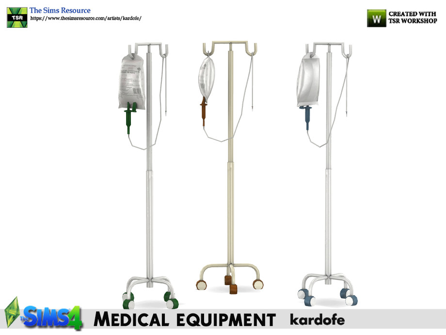The Sims Resource | kardofe_Medical equipment_Serum Hanger