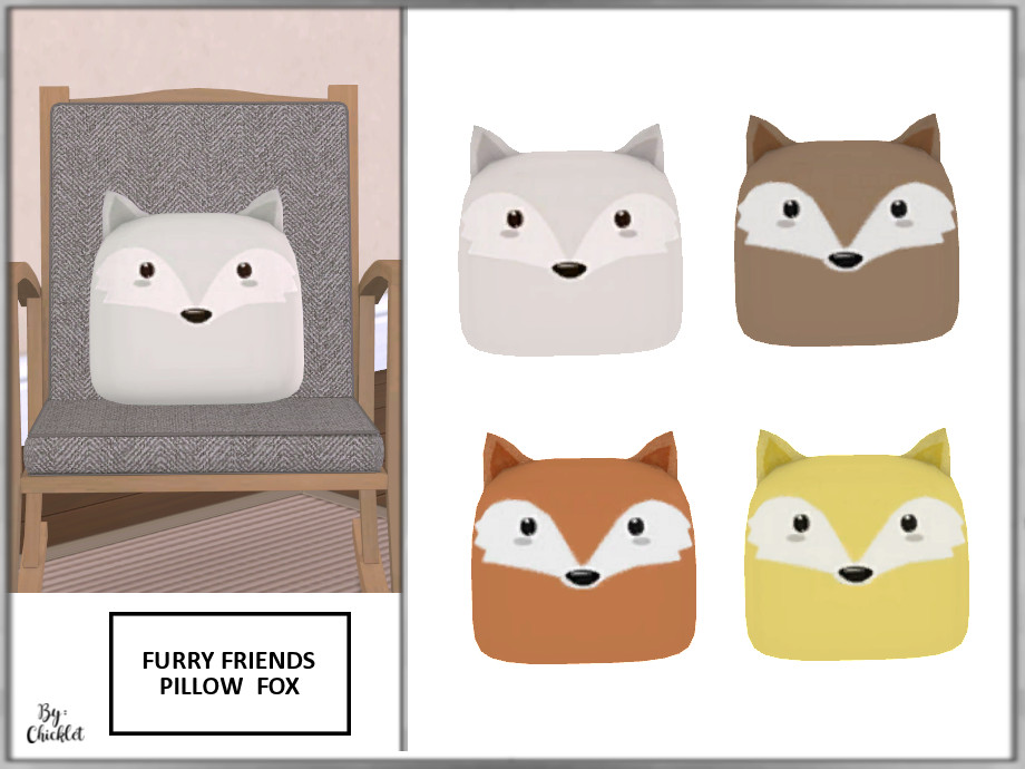 The Sims Resource | Furry Friends Pillow Pal Fox