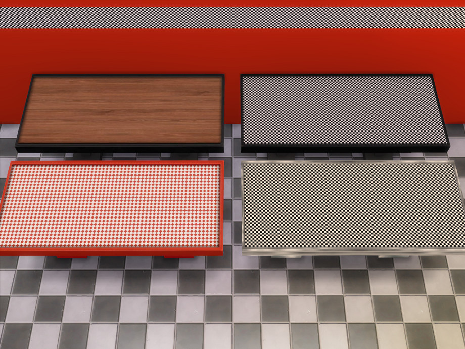 The Sims Resource | Retro ReBOOT R&R Single Booth Table