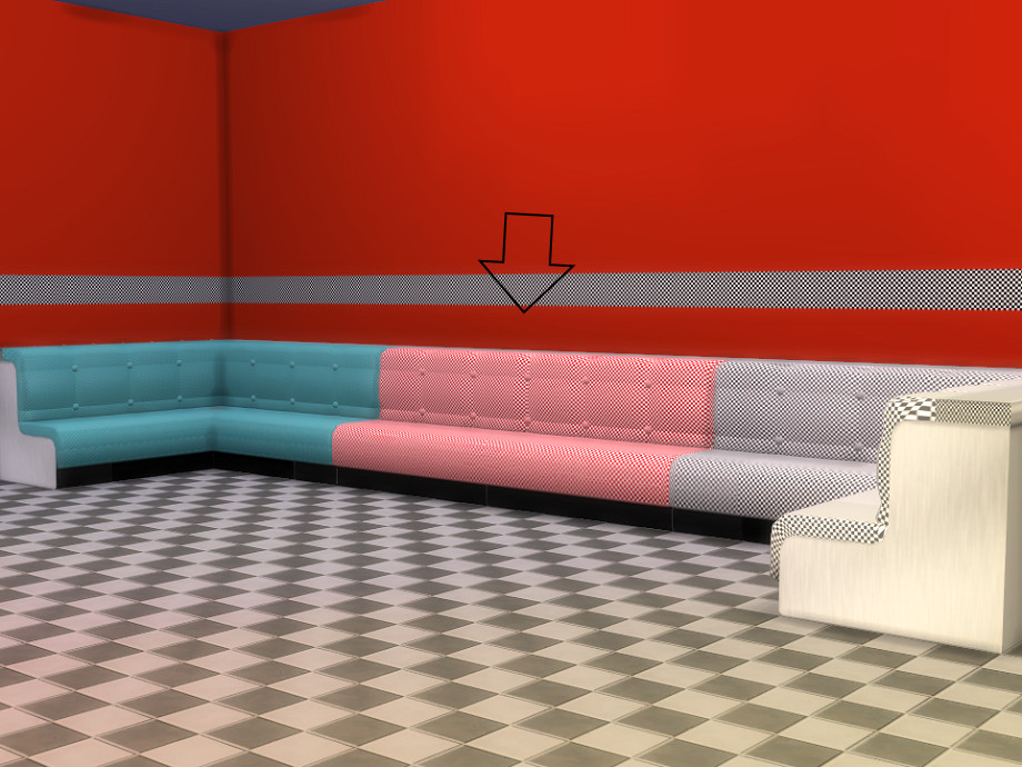 The Sims Resource | Retro ReBOOT R&R Single Diner Booth