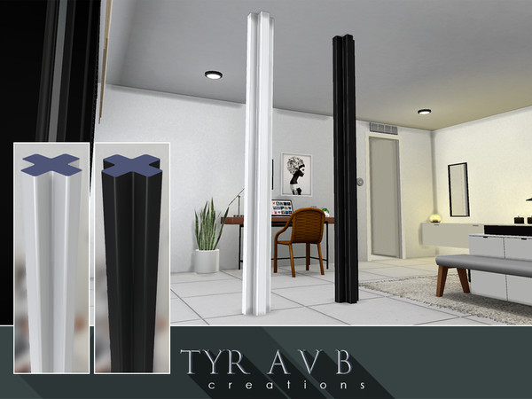 The Sims Resource | X-Shaped Deco Column - SHORT