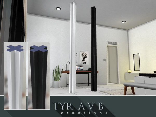 The Sims Resource | X-Shaped Deco Column - MEDIUM