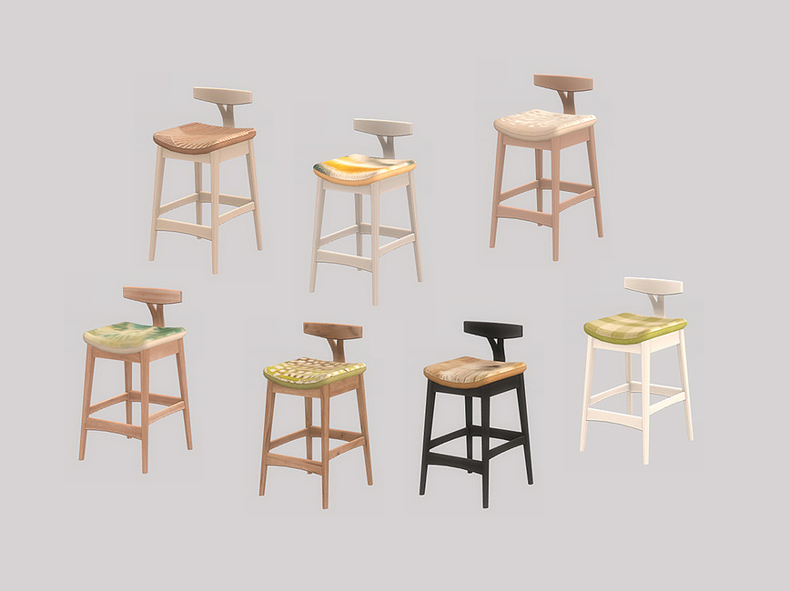 The Sims Resource - Retro ReBOOT - Kitchen Enya Bar Stool