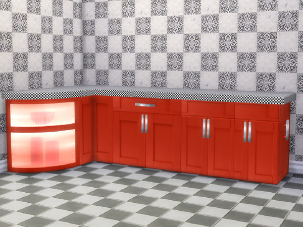 The Sims Resource - Retro ReBOOT R&R Kitchen Diner Counter