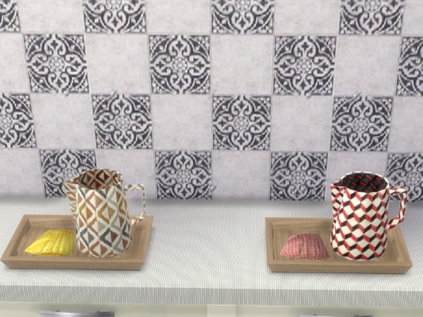 The Sims Resource | Retro ReBOOT R&R Kitchen Diner Jug & Napkin