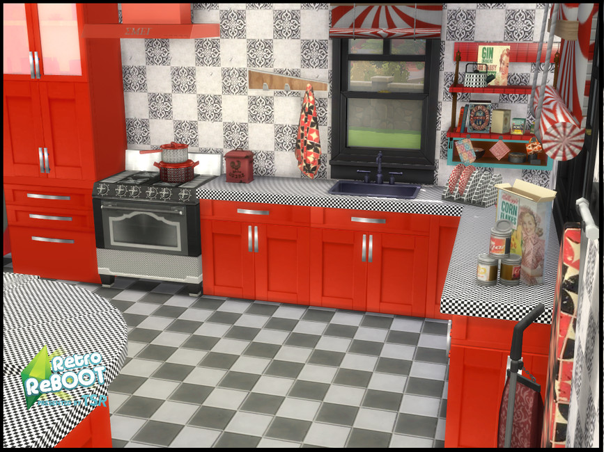 The Sims Resource - Retro ReBOOT R&R Kitchen Diner Set