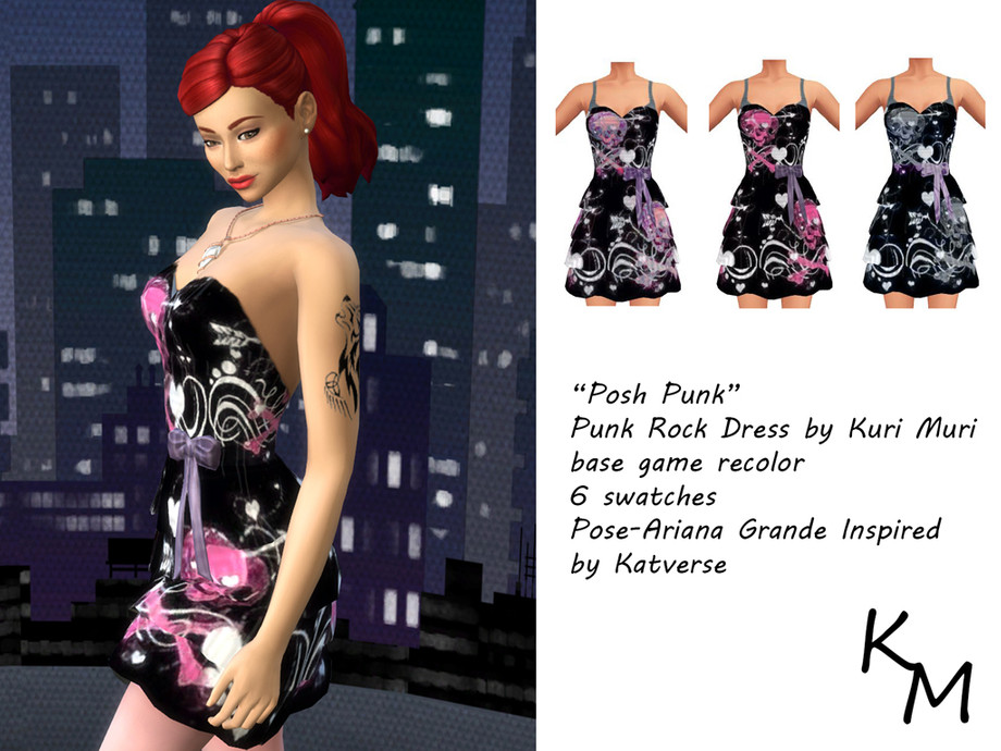 The Sims Resource | Posh Punk Rock dress