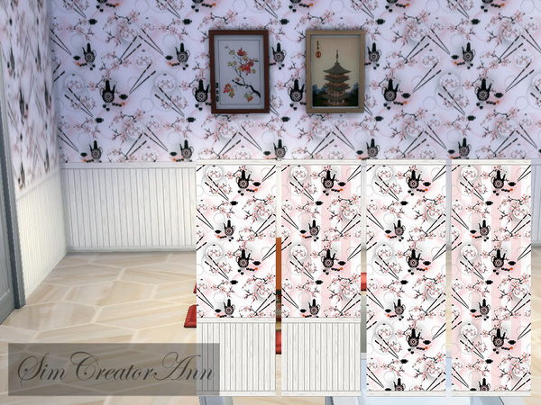 The Sims Resource | Asian Style Wallpaper