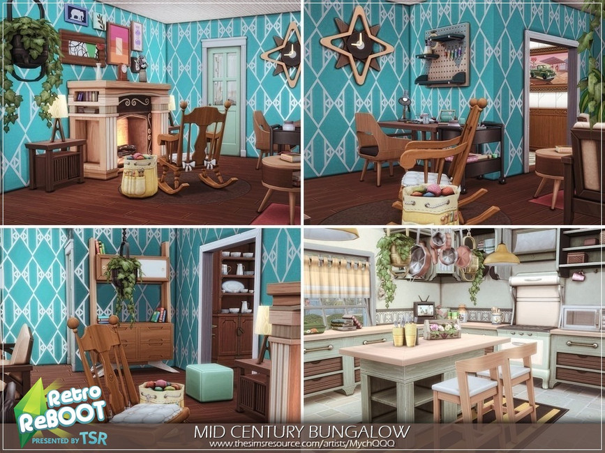 The Sims Resource - Retro ReBOOT - Mid Century Bungalow