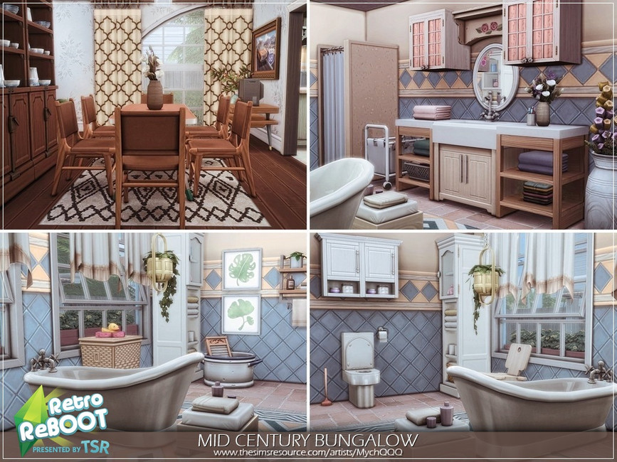 The Sims Resource - Retro ReBOOT - Mid Century Bungalow
