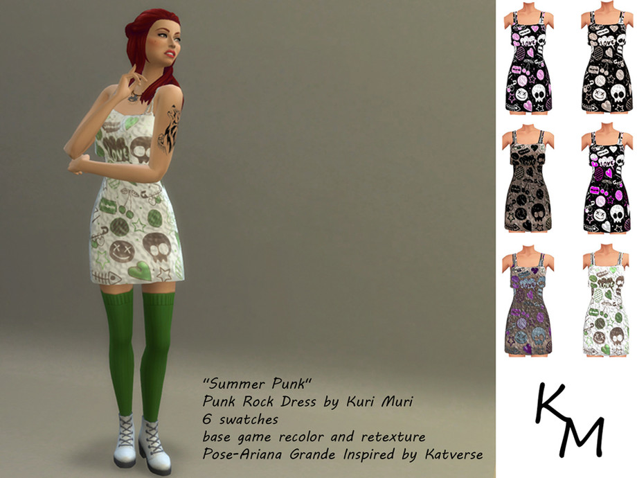 The Sims Resource | Summer Punk Rock dress