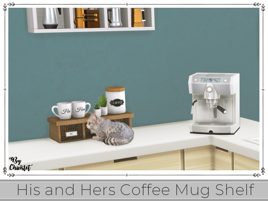The Sims Resource - This and That His and Hers Coffee Mug Shelf