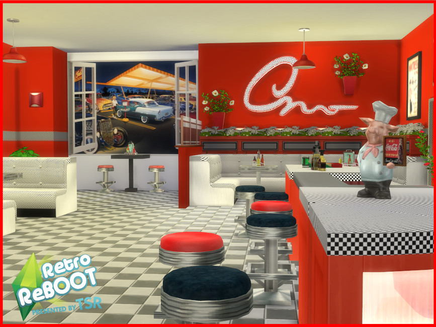 The Sims Resource - Retro ReBOOT 50's Diner Mini Pack
