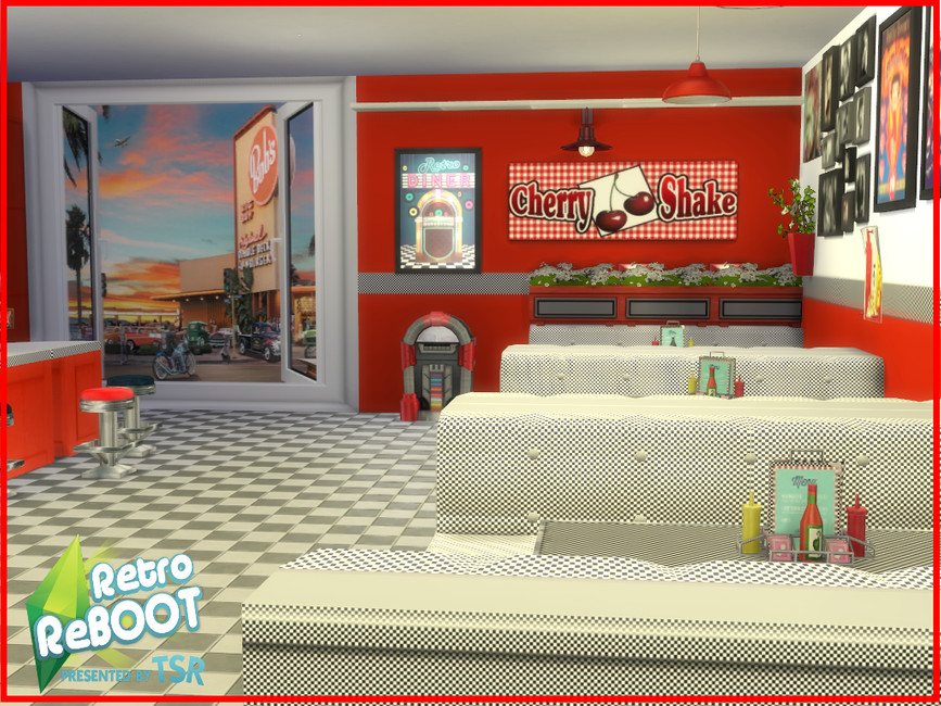 The Sims Resource - Retro ReBOOT 50's Diner Mini Pack