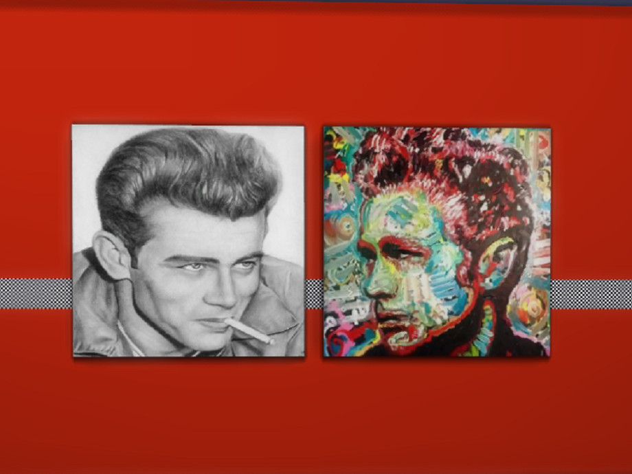 The Sims Resource | Retro ReBOOT James Dean Art