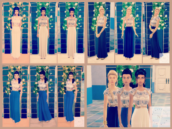 The Sims Resource | SLYD Lily Dress Greek Recolor Set 5