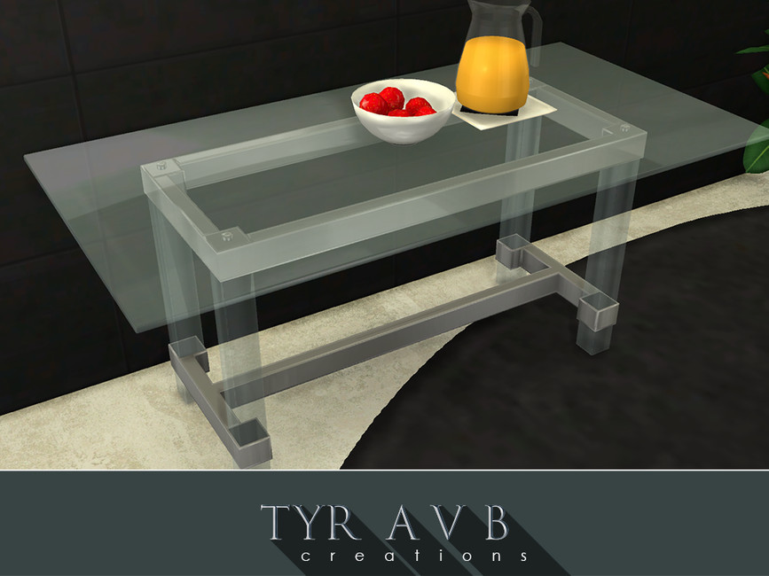The Sims Resource - Side/Console Table - Acrylic Dining Set