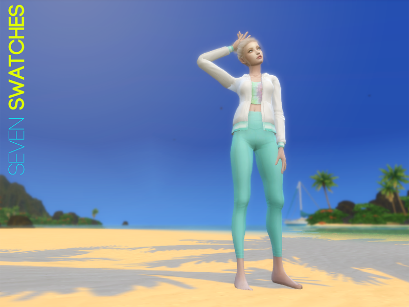 The Sims Resource | Electrica Workout Set [University Recolor]