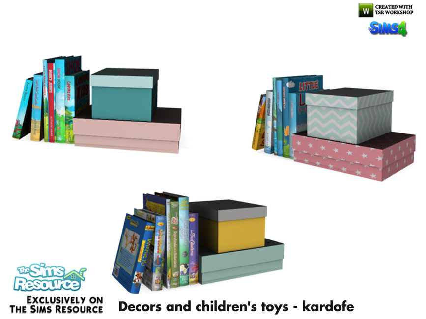 The Sims Resource - kardofe_Decors and children's toys_Books