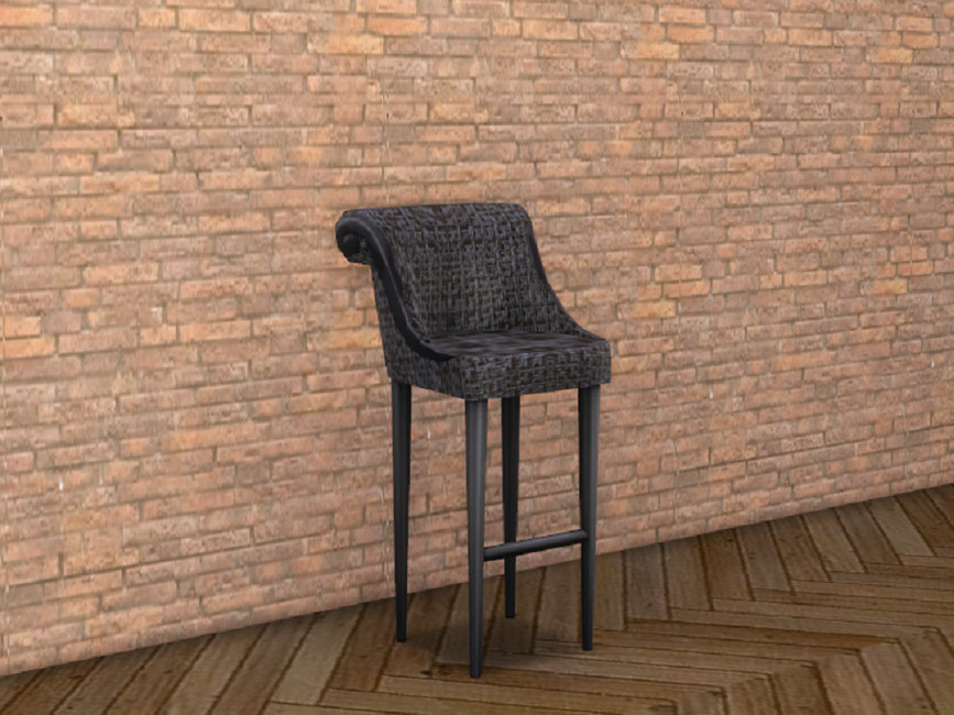 The Sims Resource - Oak & Granite Kitchen Bar Stool