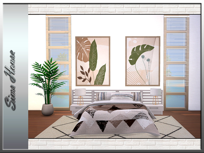 The Sims Resource - Wall Art Abstract Leaves