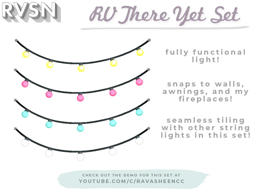 The Sims Resource - Tileable Trailer String Lights - Wide