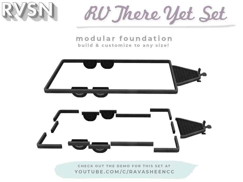 The Sims Resource | Retro Modular Trailer Foundation - Straight 2 Tile