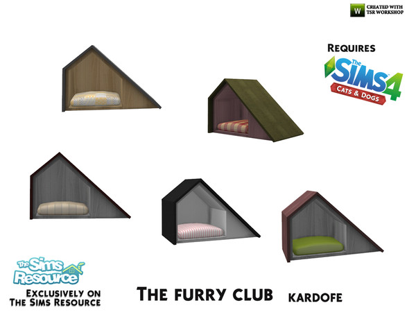 The Sims Resource | kardofe_The furry club_Doghouse small 2