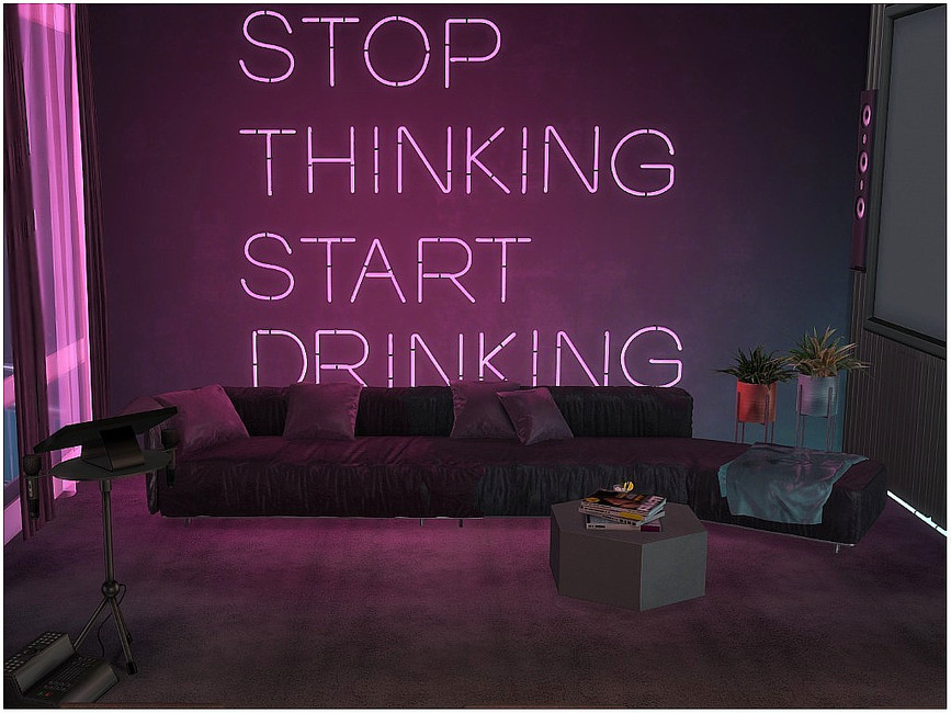 The Sims Resource - Neon Home Bar