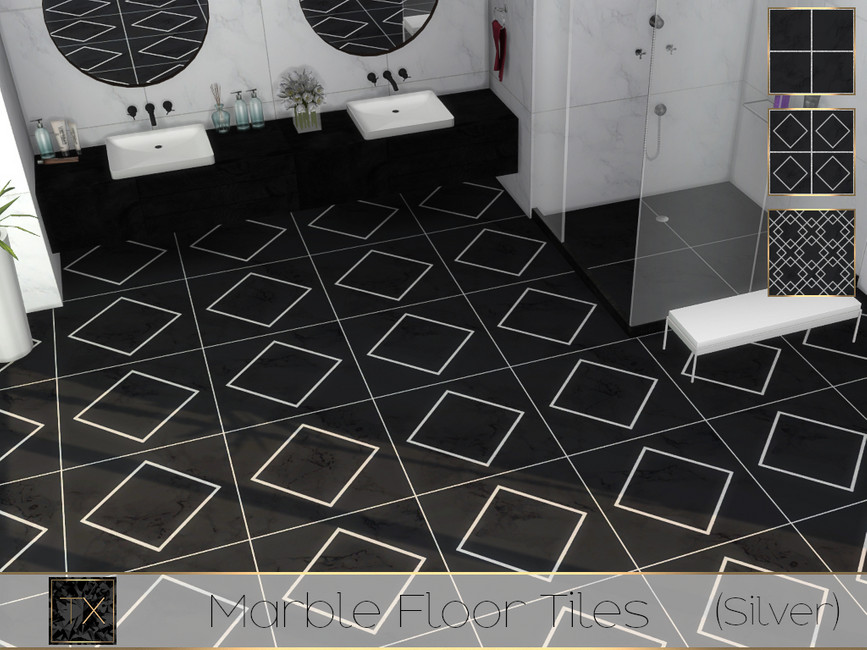 The Sims Resource - Marble Floor Tiles (Silver)