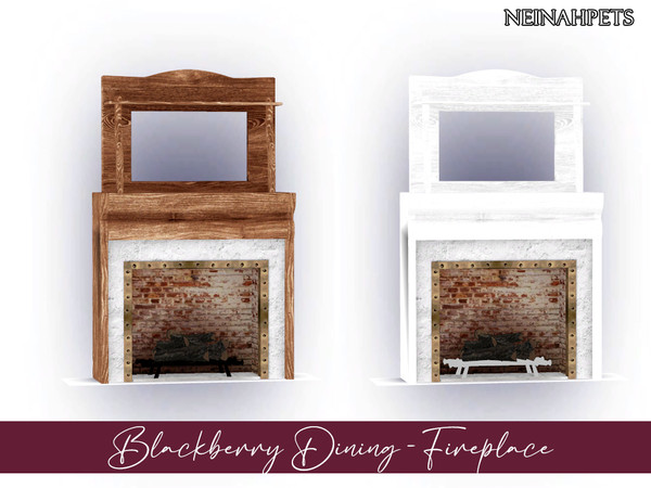 The Sims Resource | Blackberry Dining - Fireplace {Mesh Required}