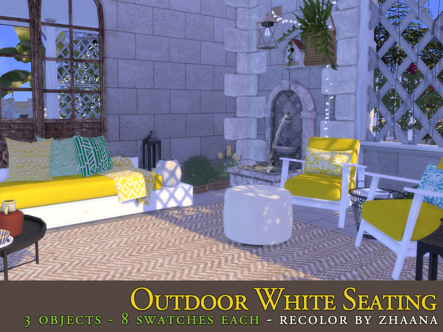 The Sims Resource - Outdoor White Seating