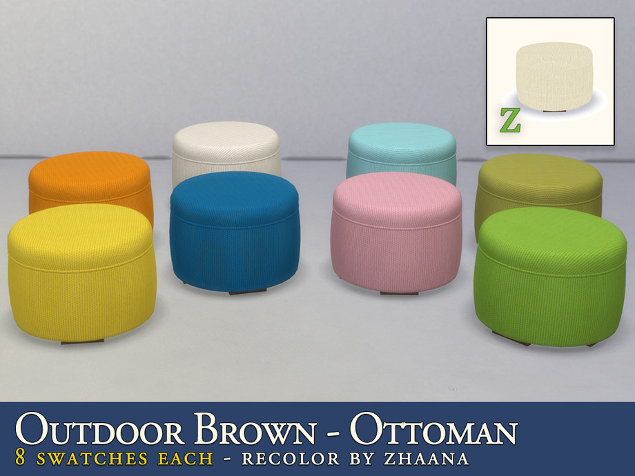 The Sims Resource | Outdoor Brown - Ottoman