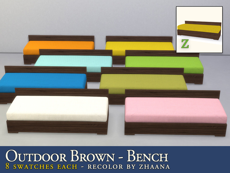 The Sims Resource | Outdoor Brown - Bench
