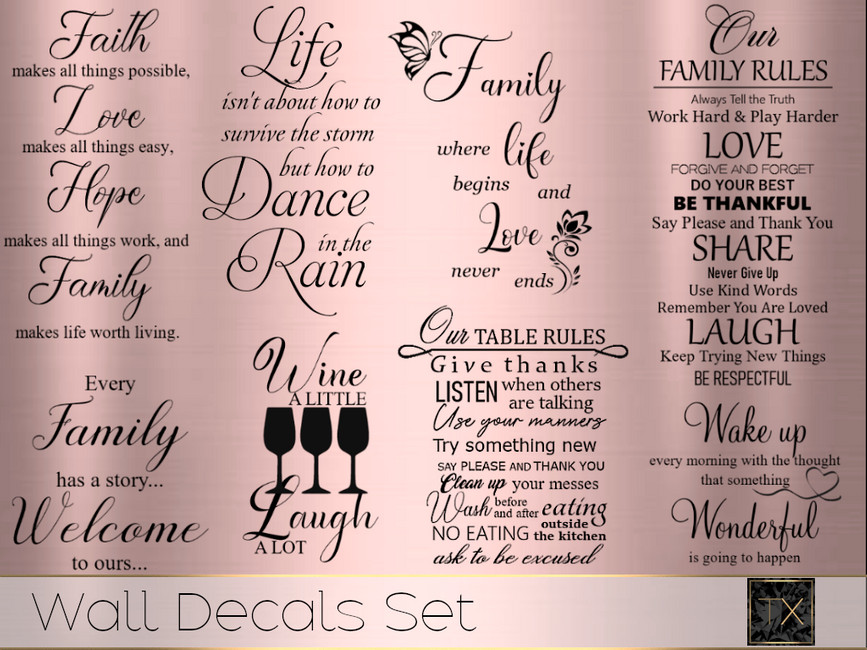 The Sims Resource - Wall Decals Set